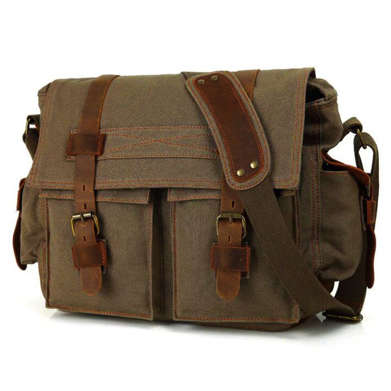 Morral Vintage Urbano de Lona y Cuero | Mr. Store
